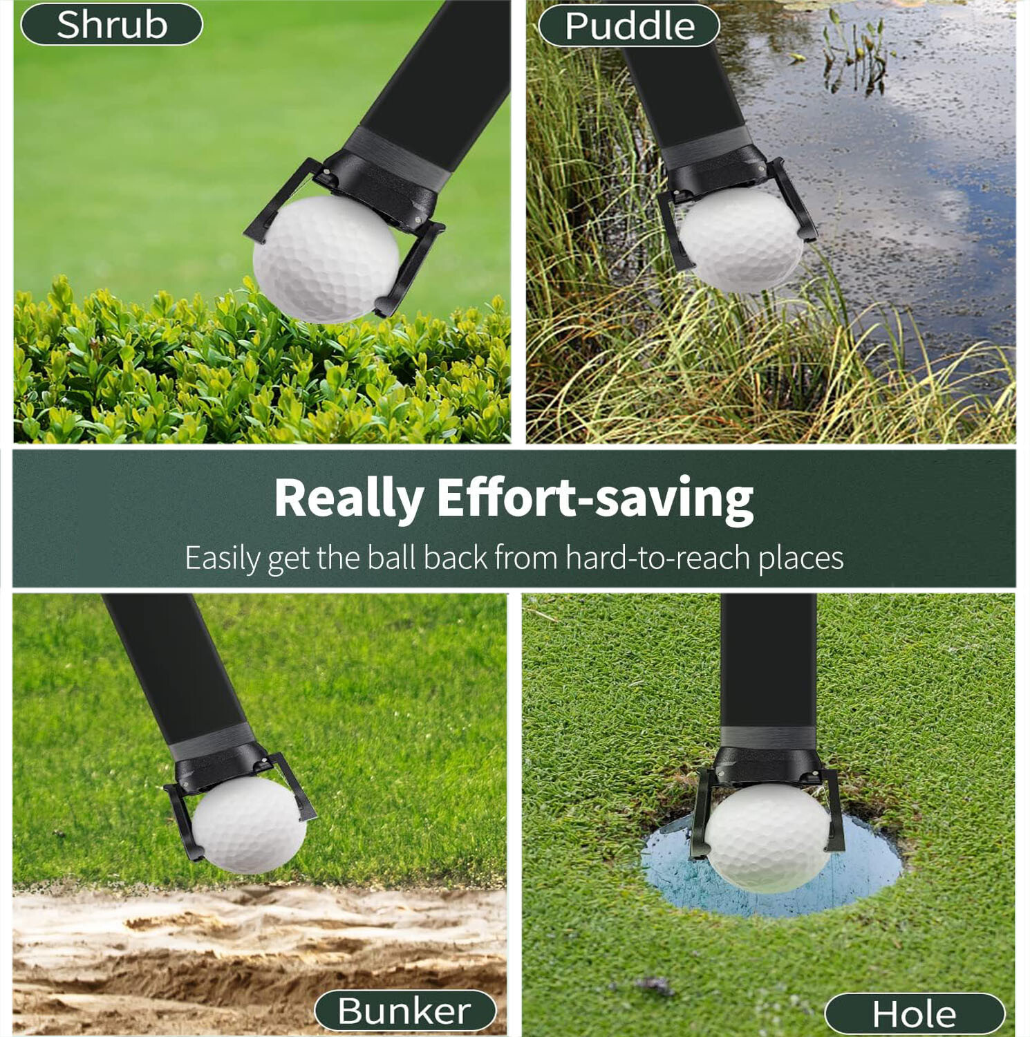 2PCS Golf Ball Pick Up Tool Retriever Putt Retriever Back Saver For Putter Grip | eBay Australia