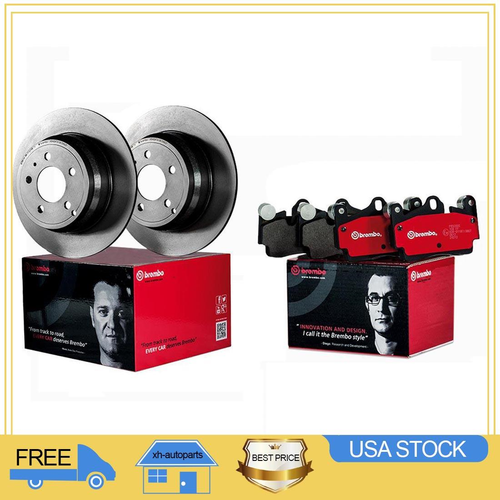 Front Brake Rotors & Ceramic Brake Pads Kit For 2012-2017 Toyota Camry ...