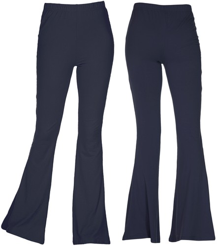 Womens Stretchy Bell Bottom Flare Palazzo Hippie Pants | eBay