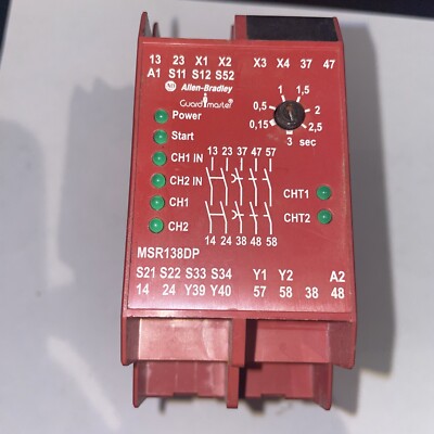 Safety Relay Allen Bradley GuardMaster 440R M23143 Series B MSR138DP ...