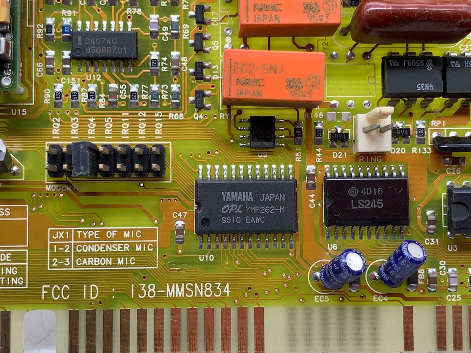 Vintage Packard Bell Internal Modem Sound Card ISA OPL YMF262-M 138 ...