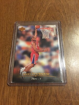 1995-96 Jerry Stackhouse Upper Deck Rookie Card # 133 ( Rim 3x The Ball ...