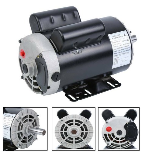 5 HP Air Compressor Electric Motor 230V 22A Frame CW/CCW Rotation 7/8 ...