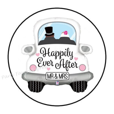 30 HAPPILY EVER AFTER WEDDING ENVELOPE SEALS LABELS STICKERS PARTY ...