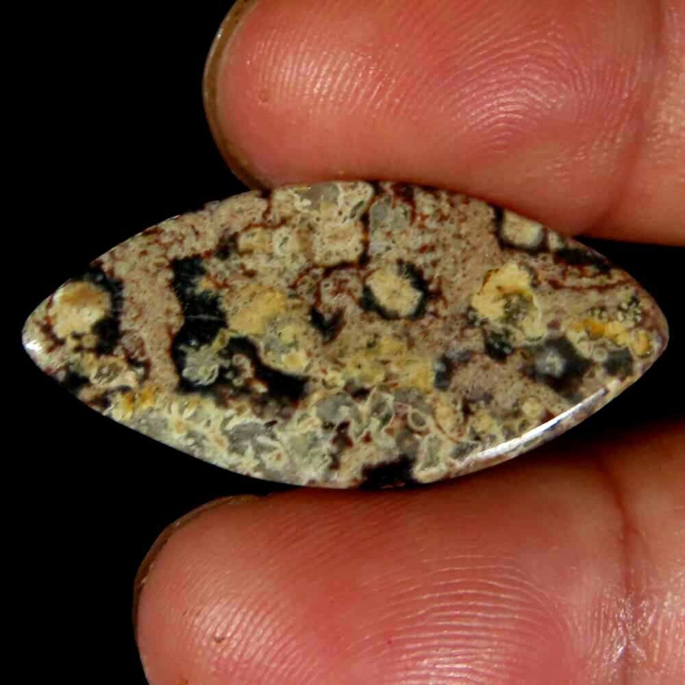 17.40Cts .100%Natural viper skin jasper Marquise Cabochon 15x31x6mm Top ...