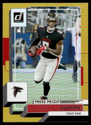 2022 Donruss Gold Holo Press Proof Kyle Pitts Atlanta Falcons #227 | eBay