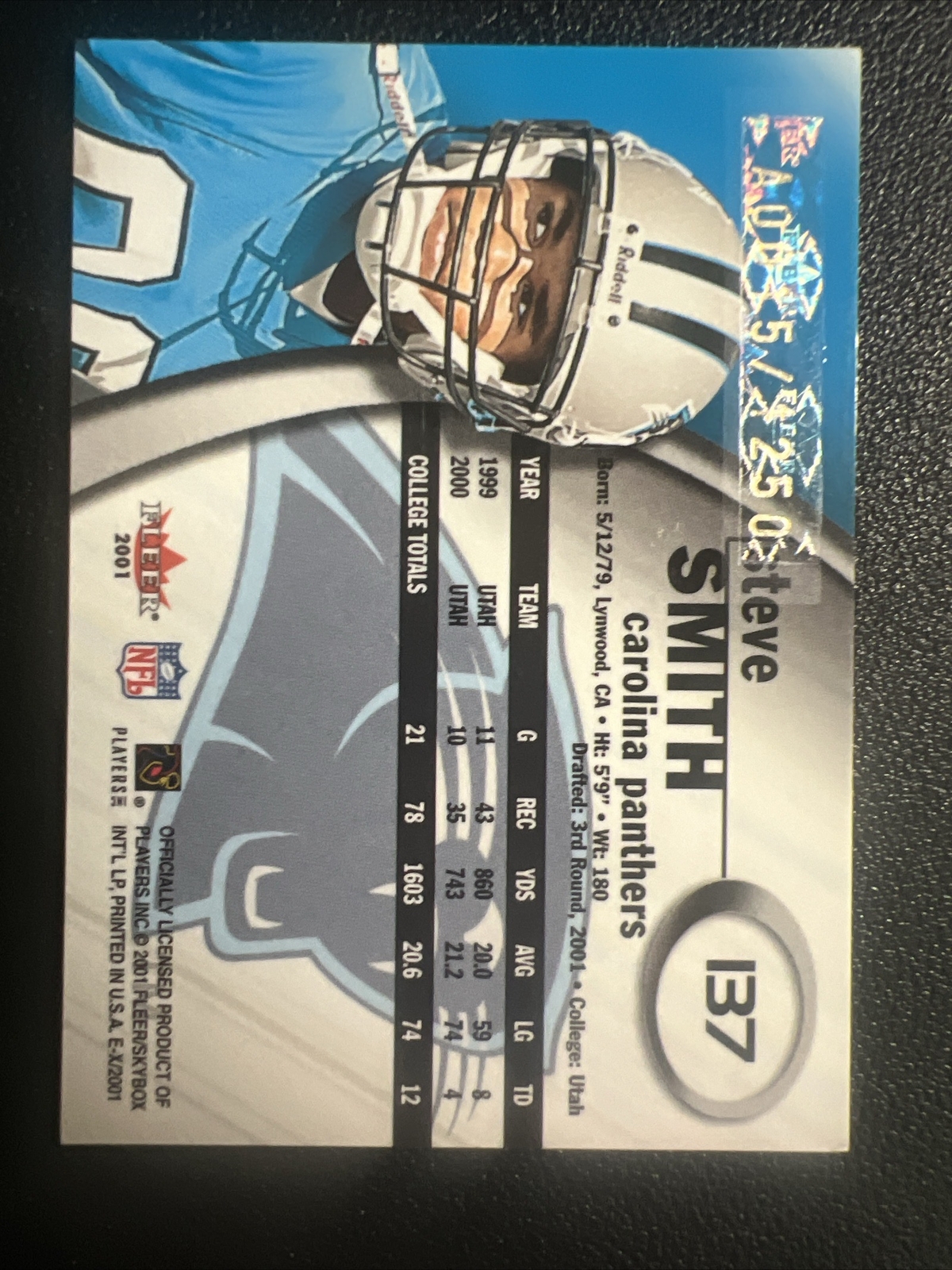 2001 Fleer E-X - #137 Steve Smith /1250 (RC) for sale online | eBay