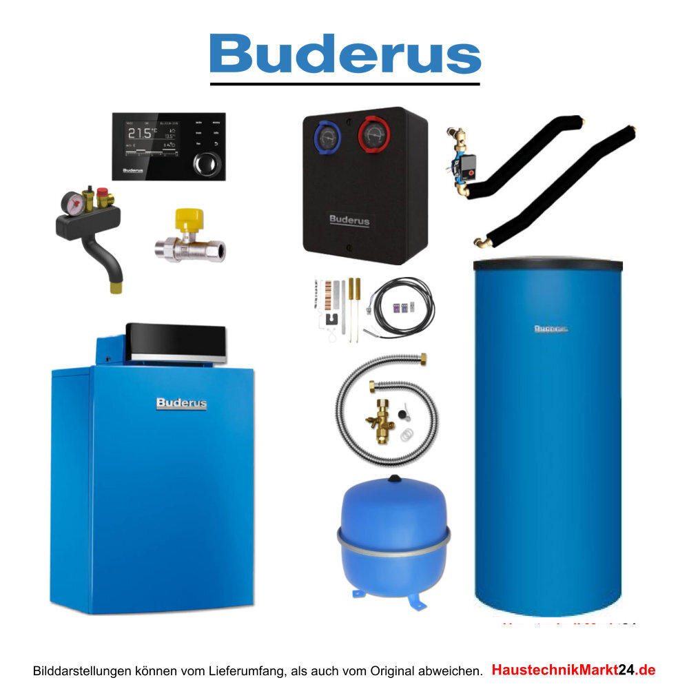 Buderus Logaplus Gaskessel GB212-22 kW,Speicher SU160, Regelung RC310 ...