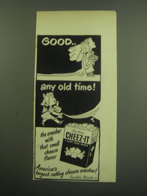 1949 Sunshine Cheez-It Crackers Ad - Good.. any old time! | eBay