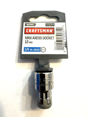New CRAFTSMAN Max Axess Metric Socket 12 mm 1/4" Drive 6 pt 29264 ...