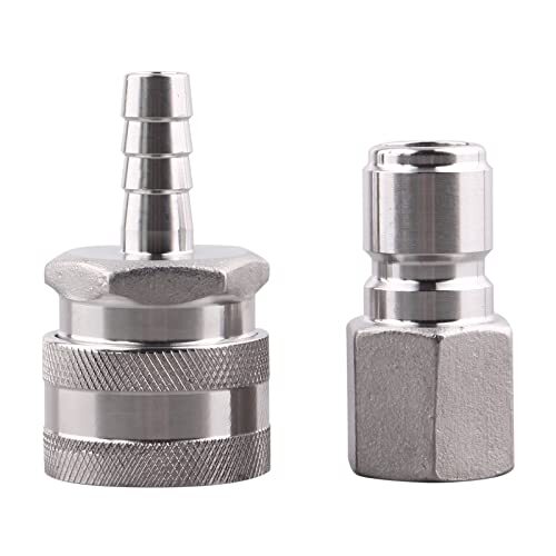 3/8 Inch Stainless Steel Quick Disconnect Set Beer Brewing Connector ...
