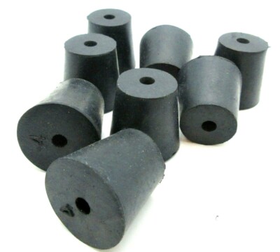 Solid Rubber Stoppers 1 Hole Laboratory Stoppers Various Sizes 10 per package | eBay