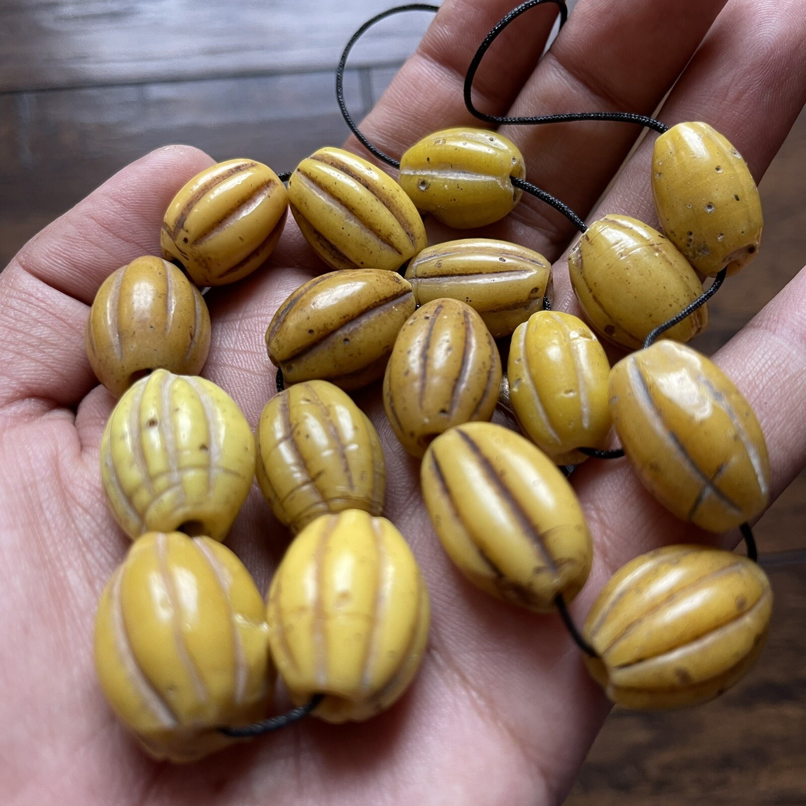 Antique Old Yellow Papua New Guinea Melon Irian Jaya… - Gem