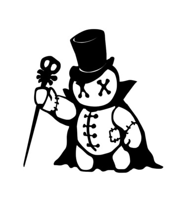 Voodoo Doll Top Hat and Cane Vinyl Decal | eBay