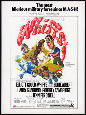 WHIFFS__Original 1975 Trade print AD_movie promo__ELLIOTT GOULD ...