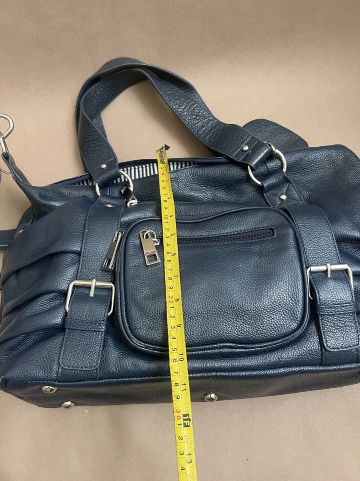 Dark Navy Blue Shutter Bag Leather Camera Bag Top Handle And Shoulder ...