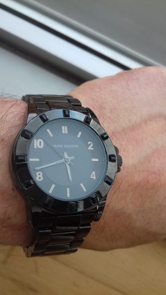 Mark Maddox MM3002 BLACK STEEL Orologio Vintage Collection NOS Uhr ...