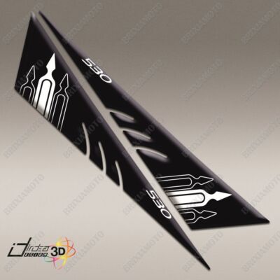 Stickers Resin 3D Compatible Tmax T Max 530 2012-2016 Bands White Black ...