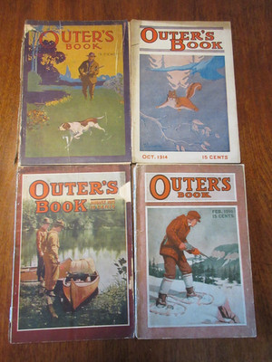 Lot of 4 Outer's Book Magazines Oct. 1914, Aug. 1915, Feb. + Sept. 1916 ...