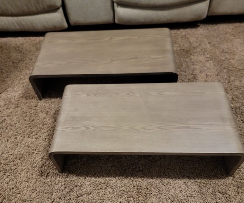 Lovesac Sactional Tables In Weathered Grey Ash (Set of 2) | eBay