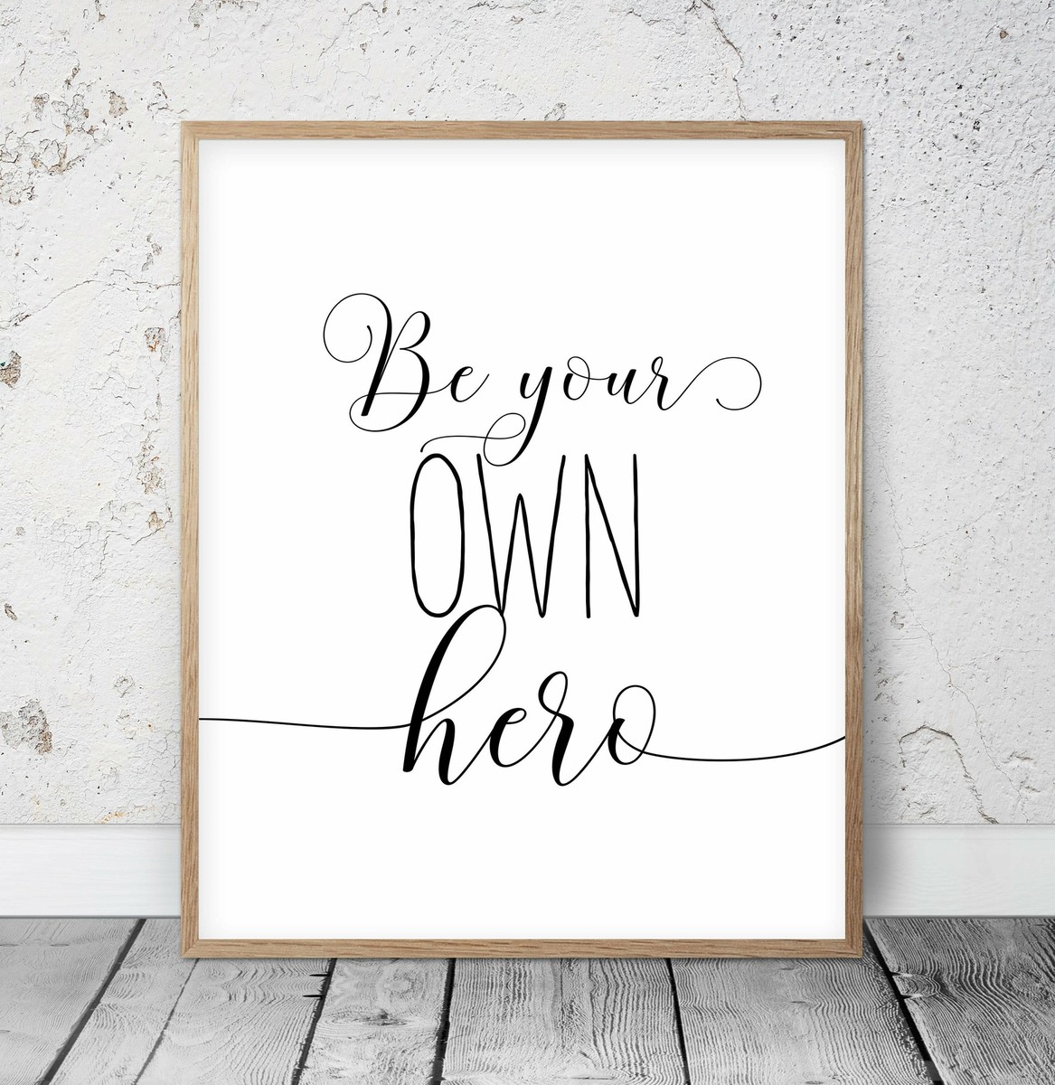 Your Own Hero Quotes Marvel | Be Your Own Hero Framed Poster(Wall Art)