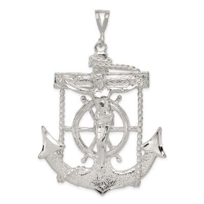 Sterling Silver Mariner Cross Pendant | eBay