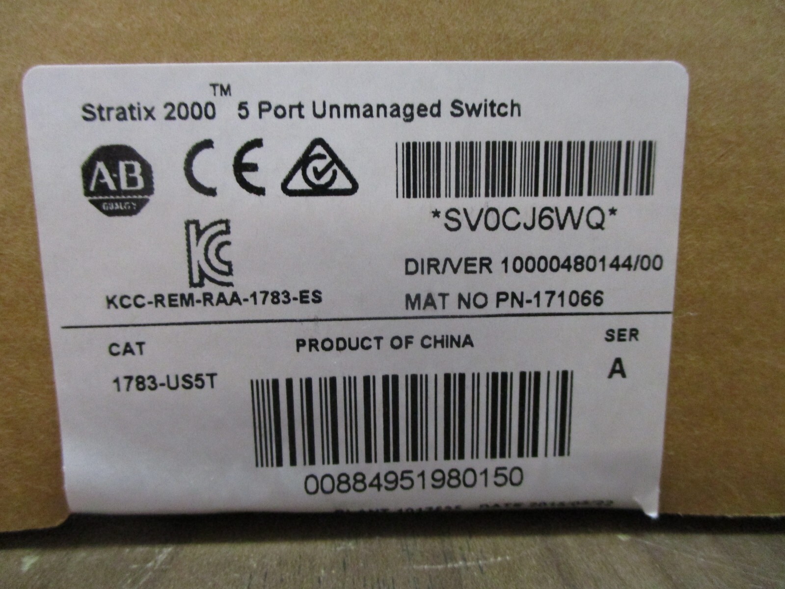 Allen-Bradley+1783US5T+Stratix+2000+5+Port+Unmanaged+Switch for sale ...