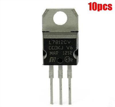 10Pcs 12V 1.5A L7812CV L7812 KA7812 LM7812 TO-220 Voltage Regulator Ic ...