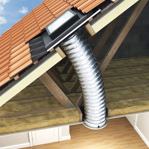 Sun Lite Sun Tunnel Skylight Flexi Sky Tube Tiled Roof 800mm Long 350mm ...