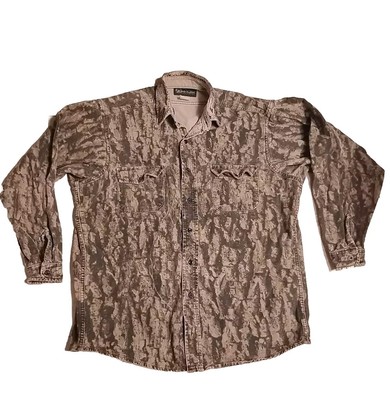 Vintage Gander Mountain Shirt Men's XL Camo Timber Ghost Heavy Flannel ...