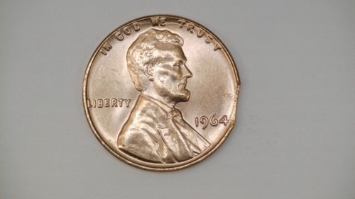 1964 P Lincoln Memorial Penny Brilliant Uncirculated BU Clipped Planchet Error | eBay