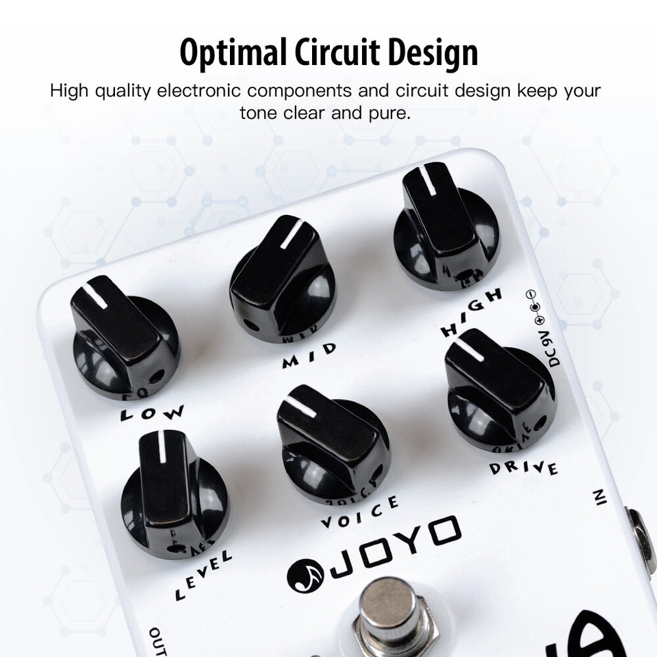 JOYO Guitar Effects Pedal American/California/British/Metal Sound Amp ...
