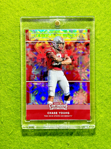 Chase Young SSP GALACTIC PRIZM ROOKIE CARD Ohio State 2020 Contenders RC 49ers | eBay