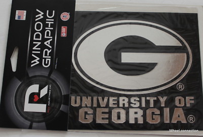 University Georgia Bulldogs Med Lic. NCAA Window Graphic Decal Chrome ...