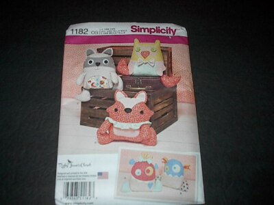 Simplicity Pattern 1182 Adorable Boy / Girl Monsters Stuffed Animals ...