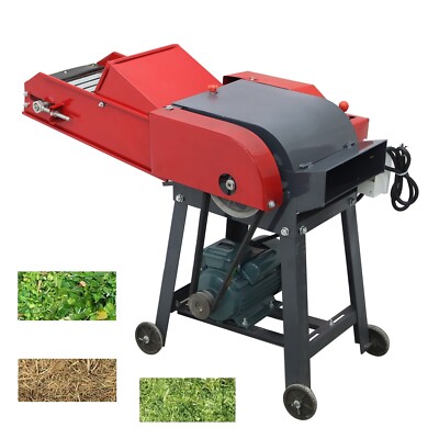 220V 6-blade Hay Cutter Grass Corn Feed Pulverizer Grinder 500-1000KG/H ...