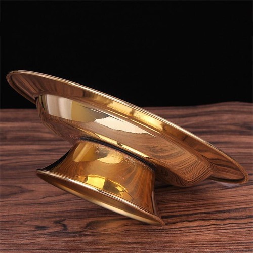 8.07in Auspicious Polishing Buddhism Tibetan Tribute Plate Copper Fruit ...