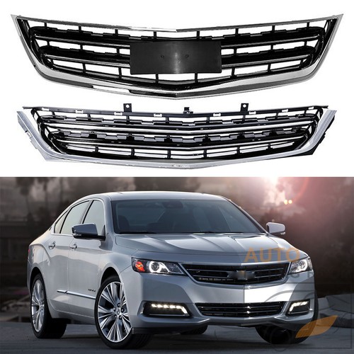 For Chevrolet Chevy Impala 2014-2020 Front Upper&Lower Grille Black ...
