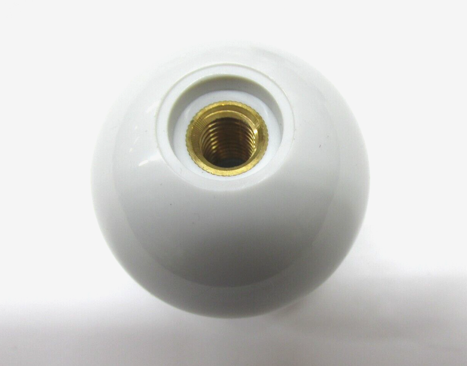 HURST SHIFTER BALL KNOB CLASSIC WHITE 4 SPEED 3/8 X 16 COARSE THREAD 1 ...
