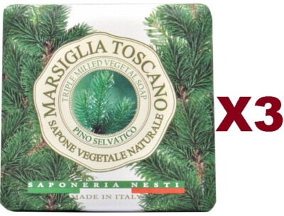 3 PZ SAPONE MARSIGLIA TOSCANO PINO SELVATICO 200GR MADE IN ITALY SAPONE ...