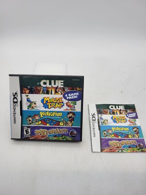 Clue/Mouse Trap/Perfection/Aggravation Nintendo DS 4 In 1 Game CASE ...