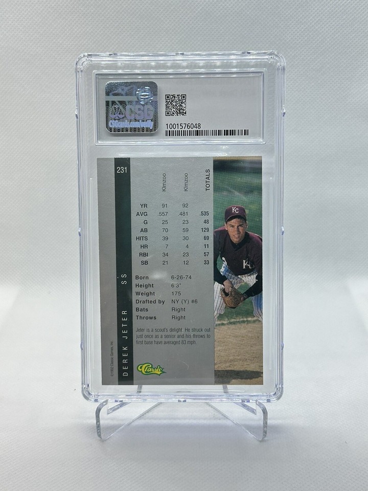 1992 Classic Four Sport Derek Jeter RC Draft Picks New York Yankees ...