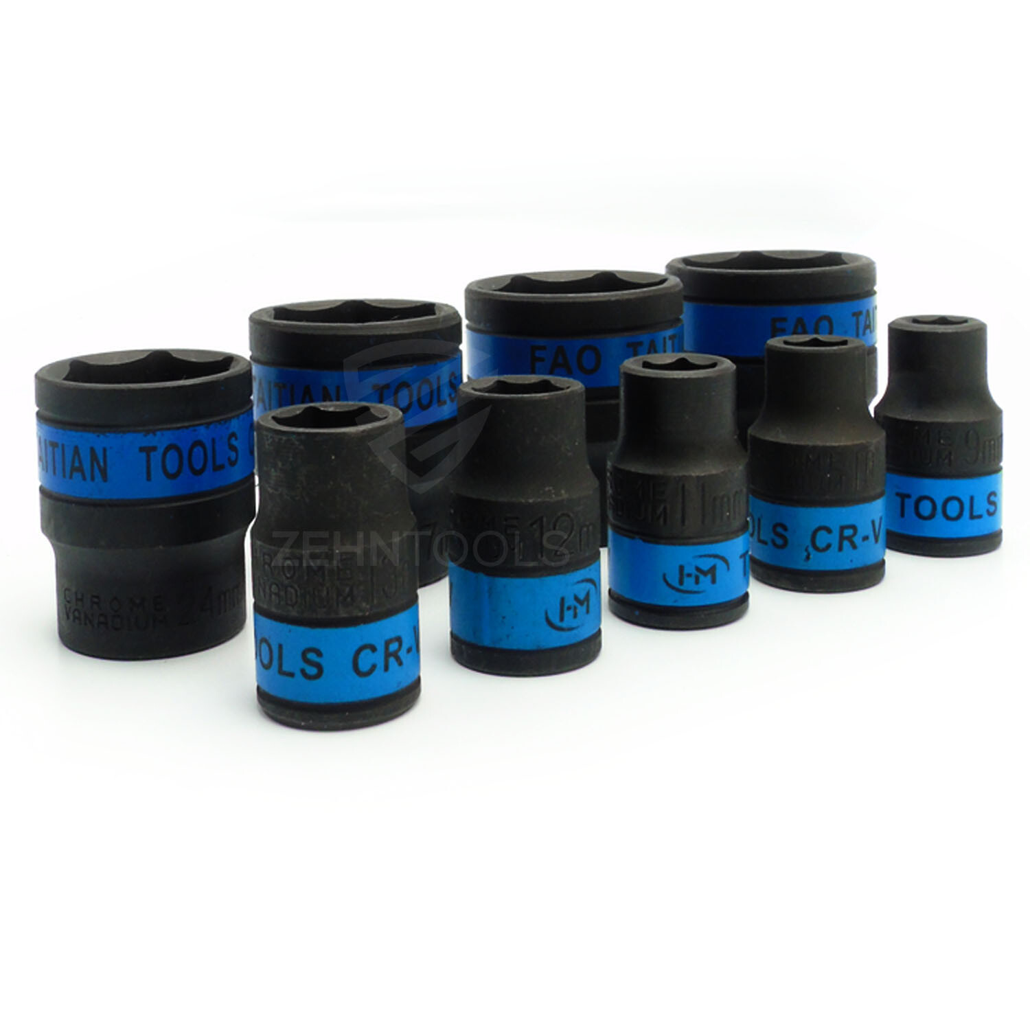 24PC BLACK SOCKETS RATCHET WRENCH SET 1/2 INCH DRIVE METRIC METAL CARRY ...