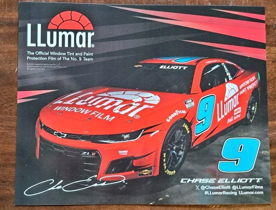 LOT OF 2 Chase Elliott 2024 LLUMAR 8x10 NASCAR #9 Hendrick Cup Hero ...