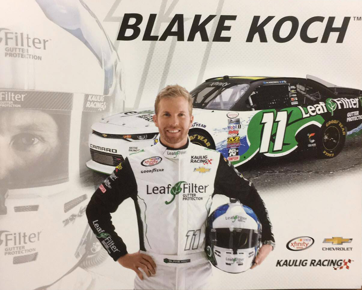 2017 BLAKE KOCH "LEAF FILTER 2ND VERSION SMILING" #11 NASCAR XFINITY ...