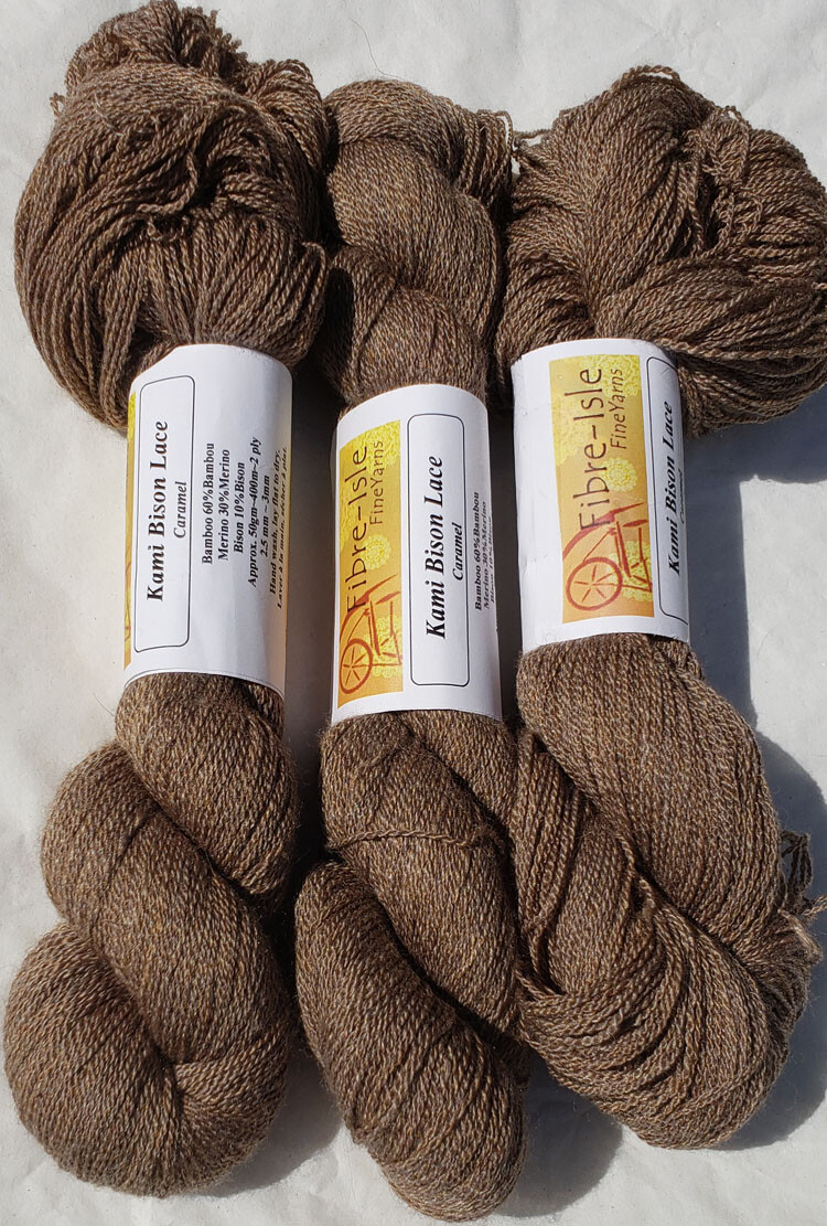 Fibre Isle Kami Bison Lace Bamboo Merino Bison 400m | eBay