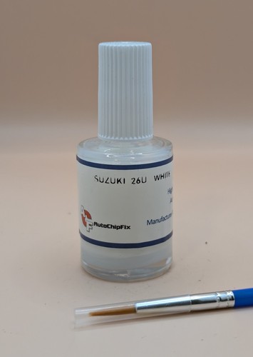For Suzuki Paint Code 26U WHITE Touch Up Paint +Free Fine tip Brush ...
