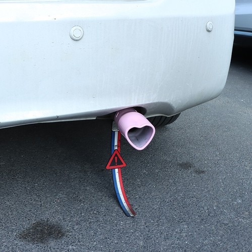 Heart Shaped Auto Stainless Steel PINK Rear Exhaust Pipe Tail Muffler ...