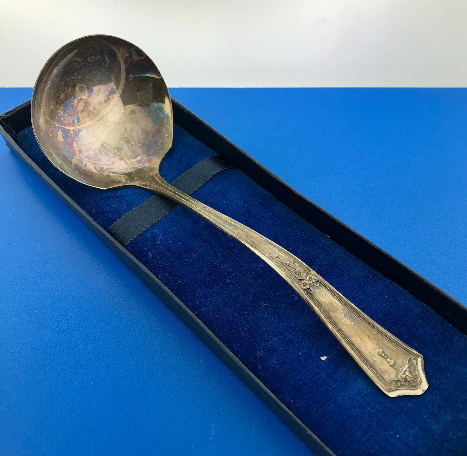 Yourex Associated Silver Seal RCCO Bouquet Plated Soup Sauce Ladle ...