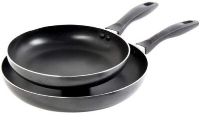 NEW 2PC FRYING PAN NON STICK FRY KITCHEN BREAKFAST DINNER PASTA ...